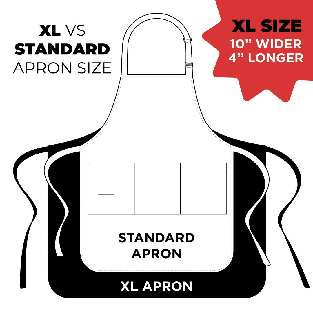 Extra Large Blank Apron - Black - 100% Cotton | ApronMen.com