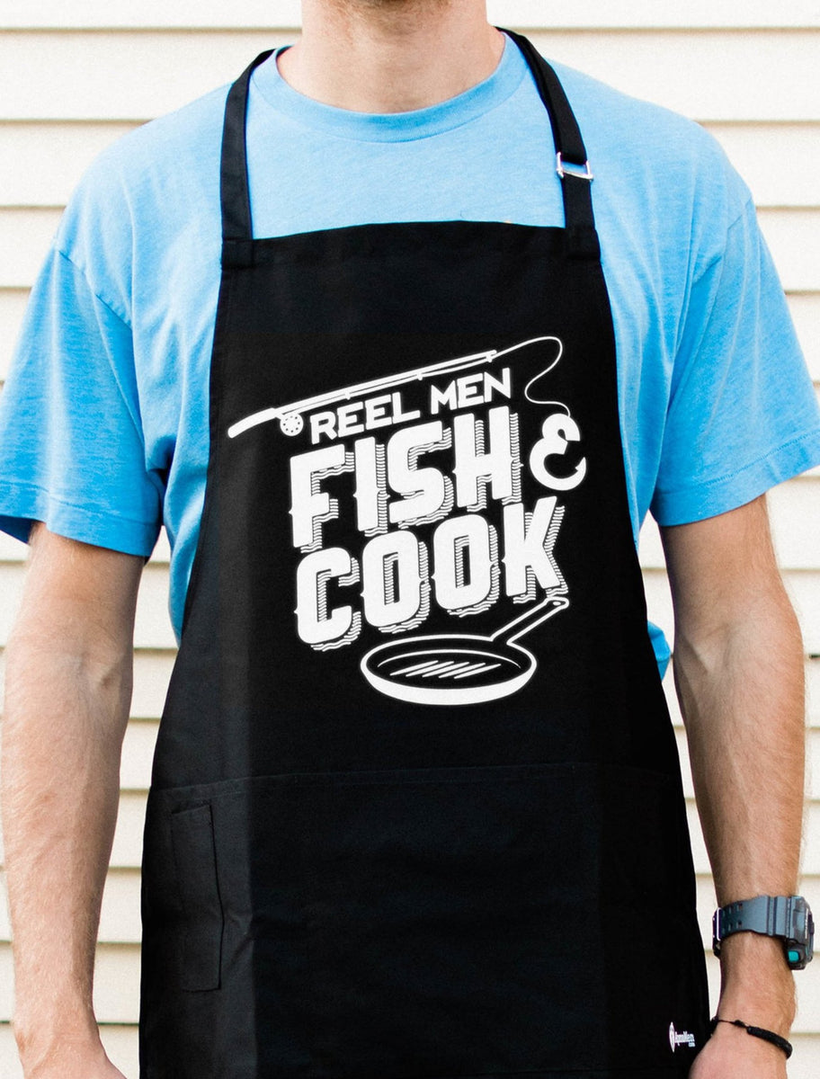Reel Men Fish & Cook - Men's Apron | ApronMen.com