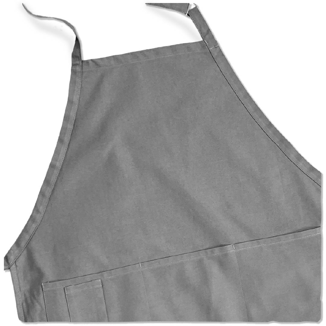Blank Unisex Apron - Gray - 100% Cotton | ApronMen.com