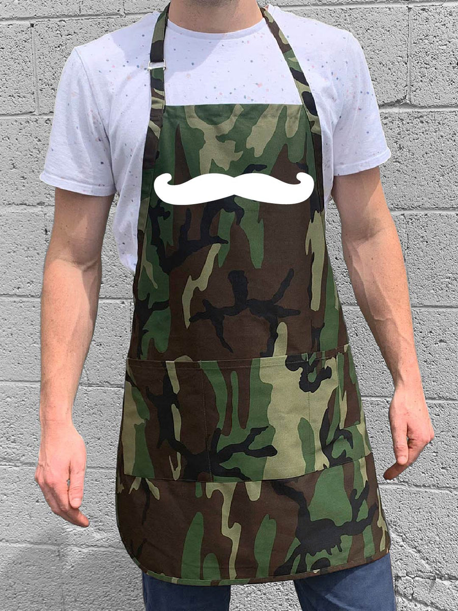 The Mustache- Men's Apron - 100% Cotton | ApronMen.com
