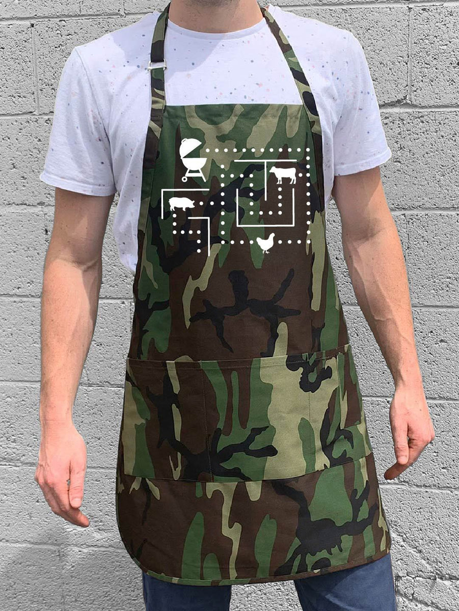 BBQ-Man - Arcade Inspired Grill Apron - Men's Apron | ApronMen.com