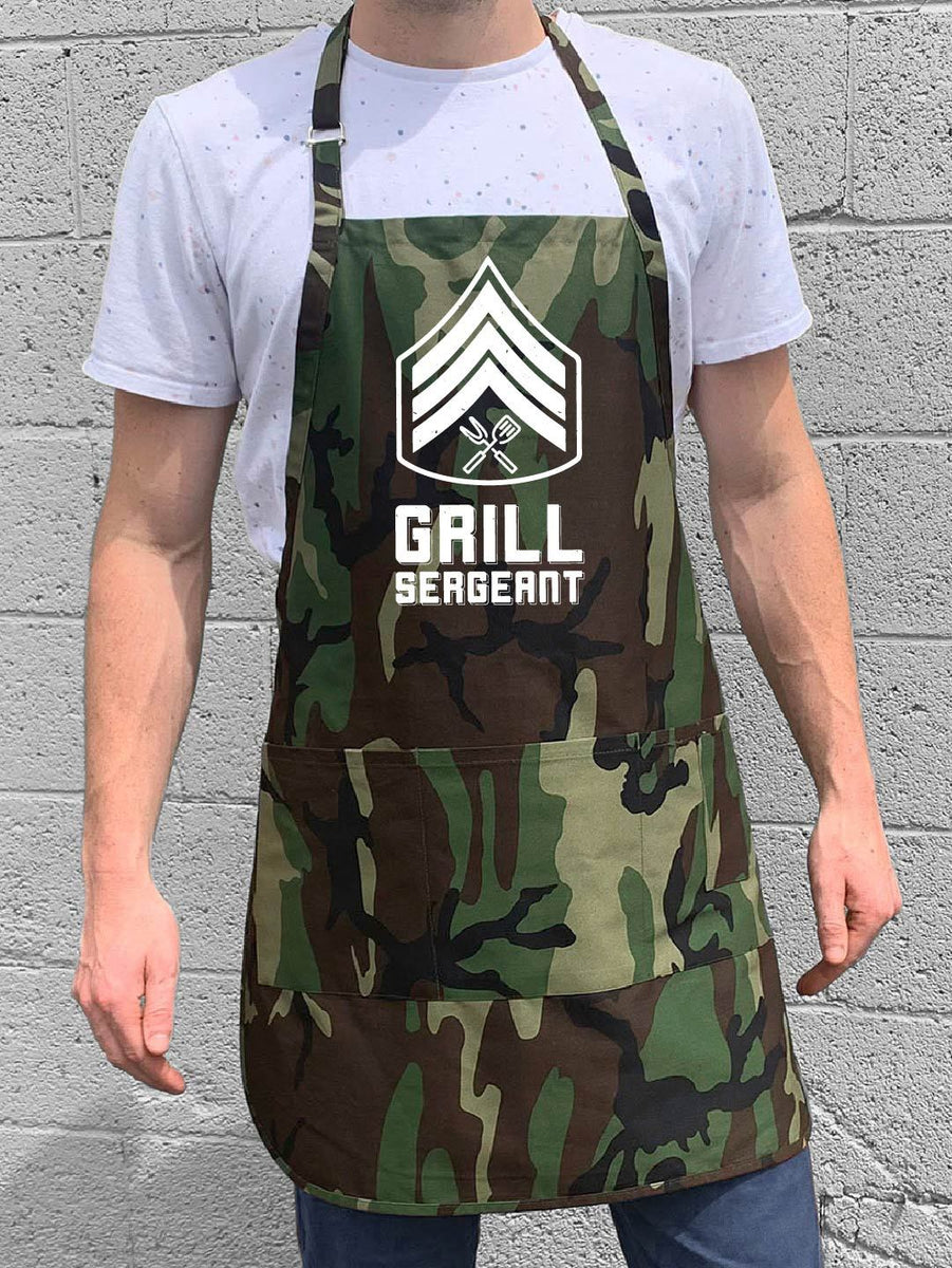 Grill Sergeant - Men's Camo Apron - 100% cotton | ApronMen.com